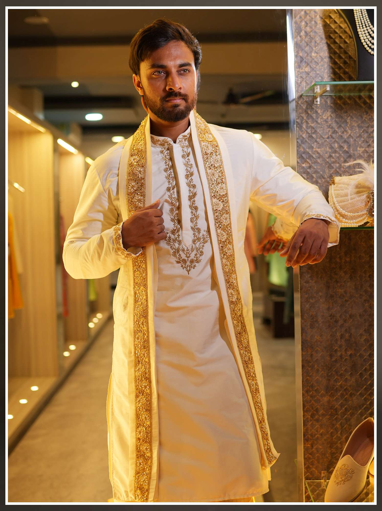 Elegant Pattu Pancha Set for Groom | Premium Fabric - Shop Now!